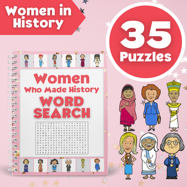 Women In History Word Search Puzzles | Educational Printable Fun 🎀 ...