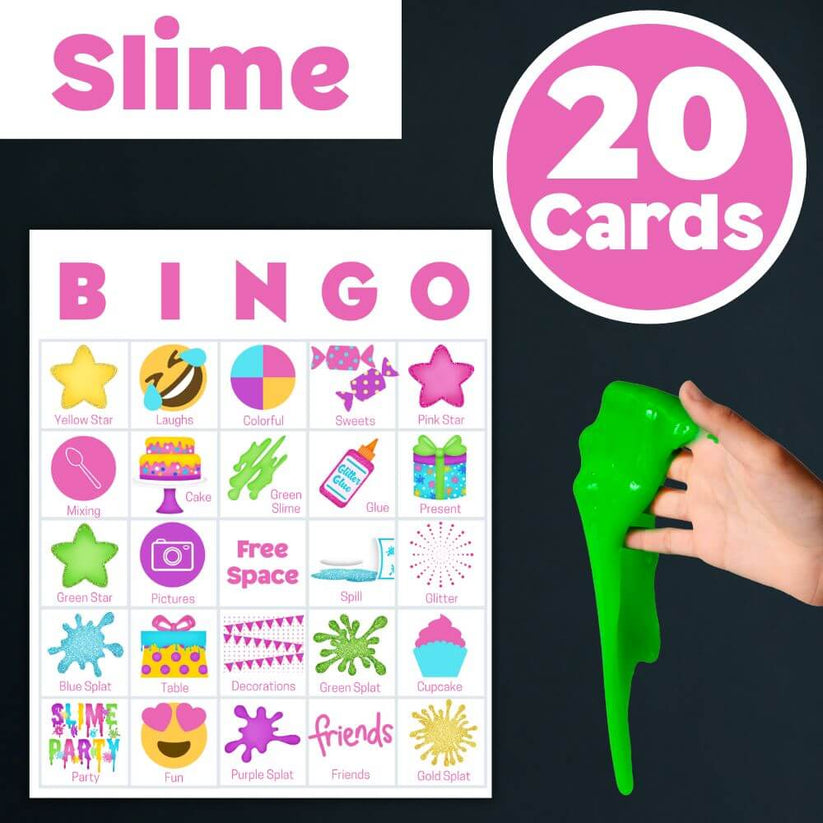 Slime Bingo Cards 🟢 50 Unique Game Cards For Party Fun – Bingo Printables